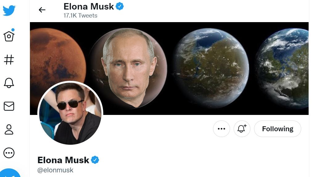 Elon Musk Changes his Twitter Name to 'Elona' in challenge to Vladimir ...