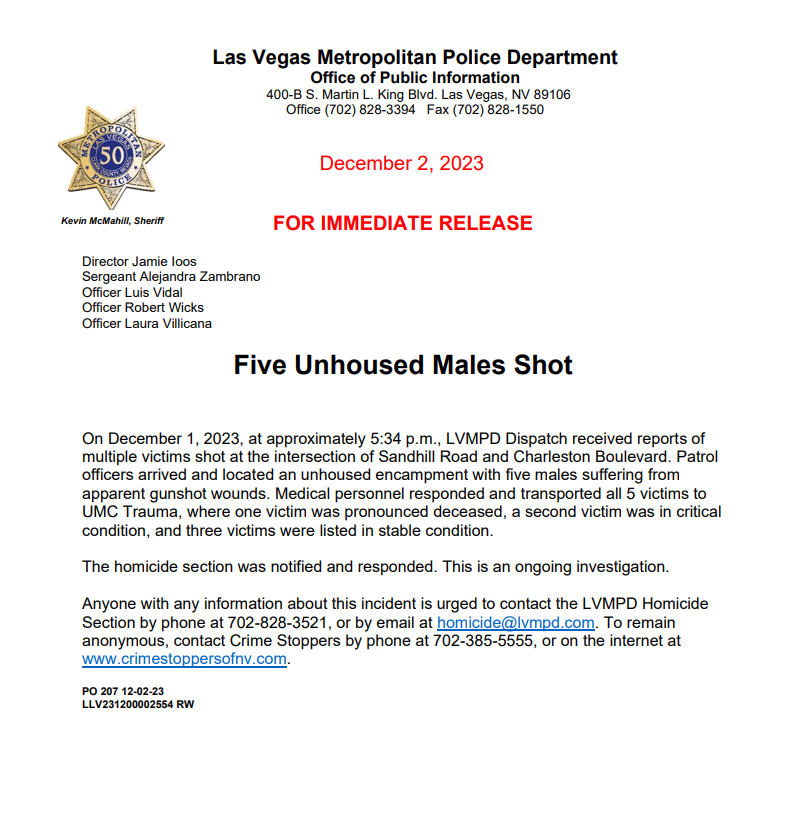 Five homeless people shot in Las Vegas, LAPD hunt serial killer in Los ...